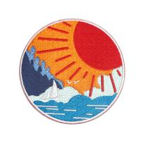 China Custom Embroidered Name Patch Woven Velcro Backing Twill Fabric Background 150mm for sale