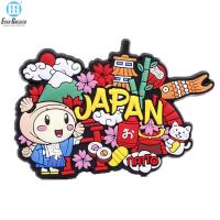 China Custom Soft PVC Rubber Patches Die Cut Cute Fridge Magnet Pantone Color 50pcs MOQ for sale