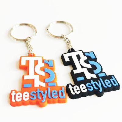 China 2D 3D Custom Shaped Soft Rubber Pvc Keychain With Your Logo Name for sale