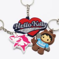 China Custom 3D Cartoon Cute Doll PVC Keychain Soft Rubber Shaped Keychain 100pcs Min for sale