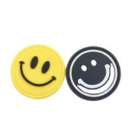 China Custom Smile Face Rubber PVC Patches Logo Morale Patch for Clothing Tag 50pcs for sale