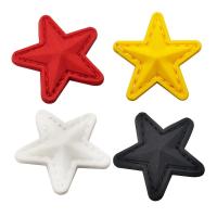 China Custom Soft PVC Velcro Patch 3D Cartoon Stars Adhesive Rubber Label for Hat for sale