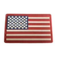 China Custom Soft PVC Rubber Patches 3D Military Army Uniform Flag Logo Embroidered Morale Patch for sale