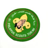China Custom Woven Patches No Minimum PMS Color Polyester Yarn Cotton Yarn 100 Pcs for sale