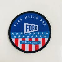 China Custom Woven Badges for Hats Club Name Logo Patches 100 PCS MOQ Polyester for sale