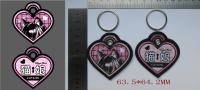 China Custom Double Side Woven Polyester Keychain 130x30 mm Personalized Key Holder for sale