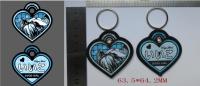 China Custom Double Side Woven Polyester Keychain 130x30 mm Personalized Key Holder for sale