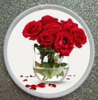 China Custom Flower Logo Sublimation Patch Digital Transfer Printed For Clothing for sale