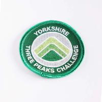 China Custom Woven Patches Iron On Clothing Embroidered Badges 100 Pcs MOQ Pantone Color for sale