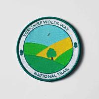 China Custom Woven Patches Iron On Clothing Embroidered Badges 100 Pcs MOQ Pantone Color for sale