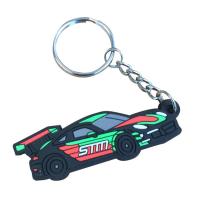 China Custom Soft PVC Rubber Keychain Car Shaped Promotional 2D 3D Logo for sale