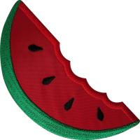 China Custom Watermelon Embroidered Iron On Patch Fruit Badge 150mm Wide Applique for sale