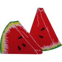 China Custom Watermelon Embroidered Iron On Patch Fruit Badge 150mm Wide Applique for sale