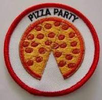 China Custom Embroidered Pizza Patch Iron On Sew On Applique for Jeans Bag 150mm for sale
