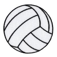 China Custom Volleyball Embroidery Patch Iron On Embroidered Applique Twill Fabric 150mm for sale