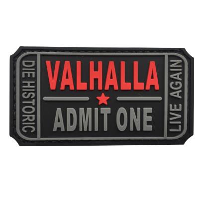 China Custom Soft PVC Rubber Logo Patch Pantone Color Valhalla Entrance Ticket 50pcs for sale