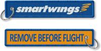 China Custom Embroidered Keychain 130x30mm Remove Before Flight Promotional Key Chain for sale