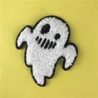 China Custom Chenille Embroidery Patches Ghost Shape Patch Pantone Color for sale