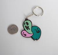 China Custom Soft PVC Keychain Halloween Pumpkin Bat Ghost Design 2D 3D Logo for sale