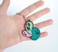 China Custom Soft PVC Keychain Halloween Pumpkin Bat Ghost Design 2D 3D Logo for sale