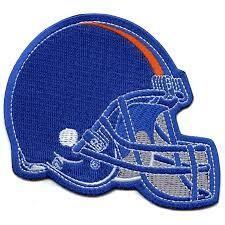 China Custom Embroidered Iron On Sew On Patch 150mm Football Team Helmet Logo for sale