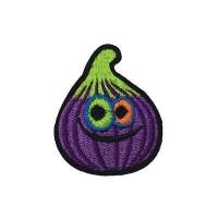 China Custom Purple Onion Iron On Embroidery Applique Patch Twill Fabric 150mm for Garment Hat Shoes for sale