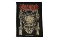 China Custom Sew On Skull Skeletons Woven Patches Badges 100 Pcs Minimum Order for sale