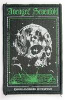 China Custom Corrosion of Conformity Skull Logo Woven Label Patch Pantone Metallic Color 100 PCS MOQ for sale