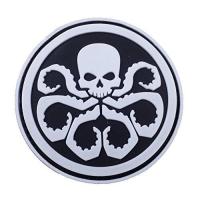 China Custom 3D PVC Morale Patch 8cm Tactical Military Avengers Hydra Pantone Color for sale