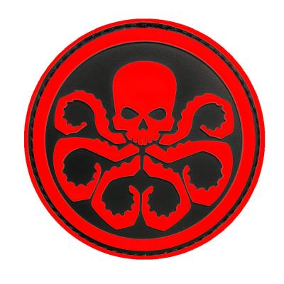 China Custom 3D PVC Morale Patch 8cm Tactical Military Avengers Hydra Pantone Color for sale