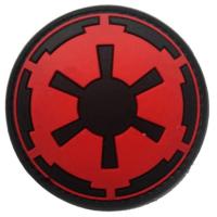 China Custom PVC Rubber Patch with Velcro Backing Star Wars Galactic Empire Symbol Low MOQ 50pcs for sale