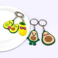 China Custom Soft PVC Keychain 2D 3D Logo Cartoon Fruit Shape Promotional Gift for sale