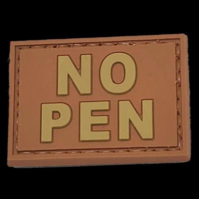 China Custom No Penicillin PVC Rubber Patches Velcro Backing Pantone Color 50pcs for sale