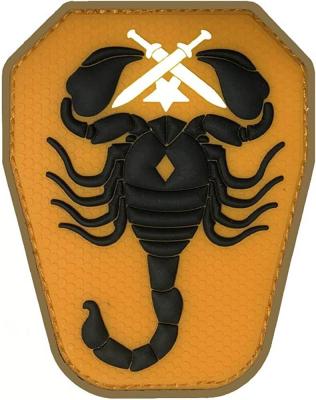 China Custom PVC Rubber Morale Patch Scorpion Military Army Tactical Badge 3D Molded for sale