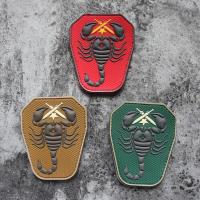 China Custom PVC Rubber Morale Patch Scorpion Military Army Tactical Badge 3D Molded for sale