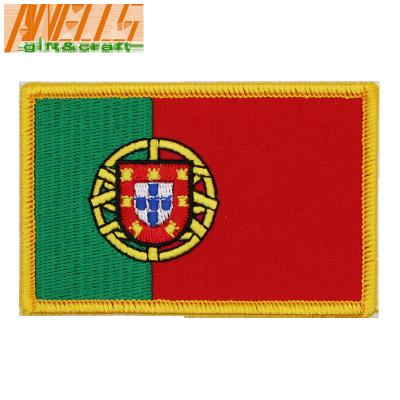 China Portugal Flag Embroidered Patch Portuguese Military Tactical Iron On Sew On Emblem 8x5 cm for sale