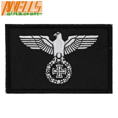 China Germany Flag Patch Embroidered Military Tactical Iron-On National Emblem 8x5cm for sale