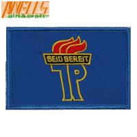 China Germany DE Flag Embroidered Iron-on Patch Military Tactical Morale Shoulder Applique 100pcs MOQ for sale
