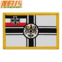 China Germany DE Flag Embroidered Iron-on Patch Military Tactical Morale Shoulder Applique 100pcs MOQ for sale