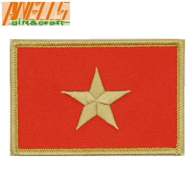 China Custom Morocco Flag Patch Tactical Sew-On Embroidered Patch 100 PCS MOQ for sale
