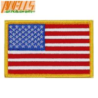 China Custom Embroidered British Union Jack Patch UK England Flag Tactical Morale Hook Loop 100 Pcs MOQ for sale