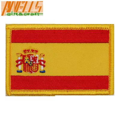 China Spain Flag Patch Sew-On Morale Tactical Travel Patches Spanish Flag Military Embroidered Patch 100PCS MOQ for sale