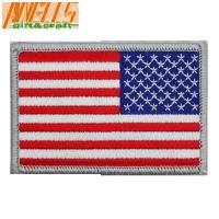 China Singapore Flag Embroidered Patch Iron-On National Emblem 100PCS MOQ Custom for sale
