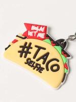China Custom Made 2D Taco Charm PVC Key Chain Flexible Rubber Soft for sale