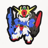 China Custom Pantone Color 2D 3D Morale PVC Patch Customized Robot Design 50pcs MOQ for sale