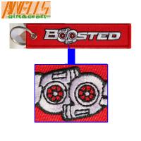 China Customized Remove Flight Airplane Embroidery Keychain Crew Embroidered Key Tag for sale