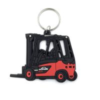 China 2D 3D PMS Soft PVC Rubber Keychains  Custom Car Logo Forklifts for sale