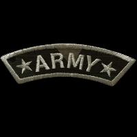 China Custom Iron On Embroidered Patch Badge ARMY Insignia Stars Green Camo Camouflage 100 PCS MOQ for sale