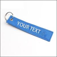 China Embroidery Text Custom Car Keychains Personalised Keychain For Car And Motor for sale