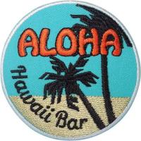China Custom Embroidered Patch Sew On Iron On Beach Hawaii Palm Tree Design 100% Embroidery for sale